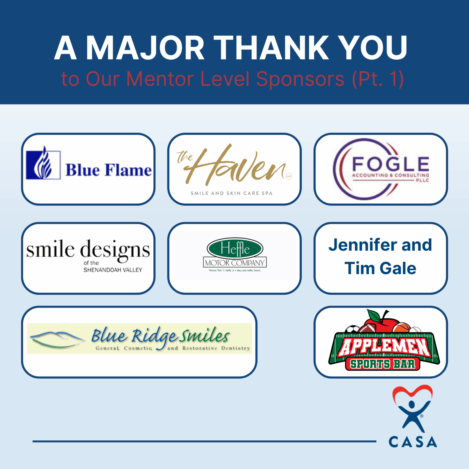 Honoring Our Mentor Level Sponsors: Partners in Advocacy and Hope ...